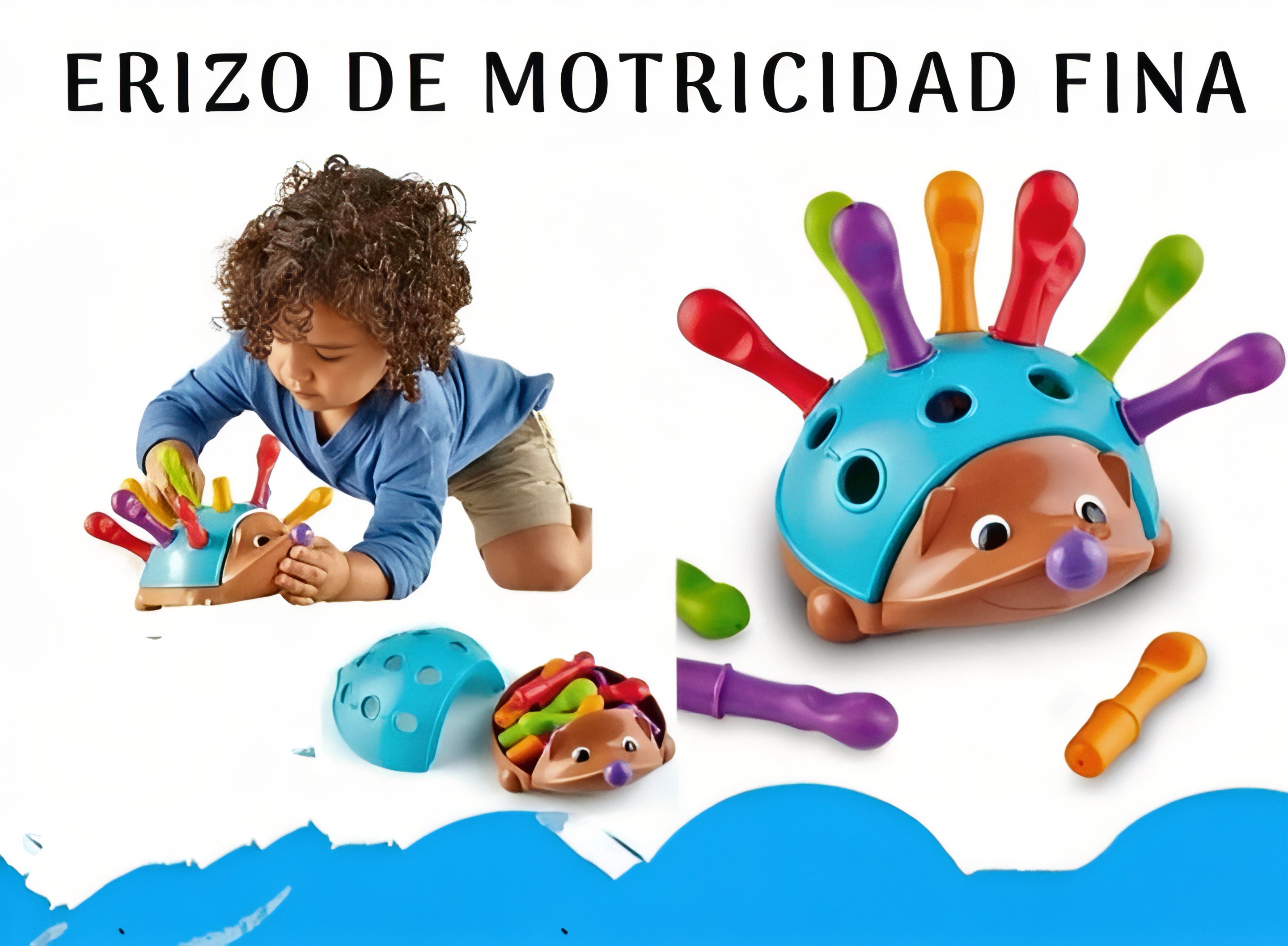 Juguete Erizo de Clavijas para Motricidad Fina